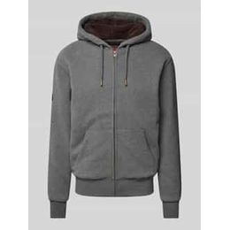 Superdry Sweatjacke mit Label-Stitching Modell 'Borg'