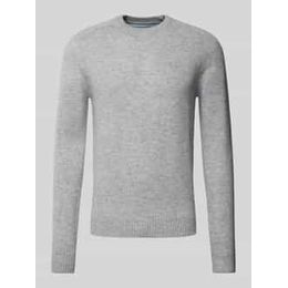 McNeal Strickpullover aus Lammwolle mit Label-Stitching