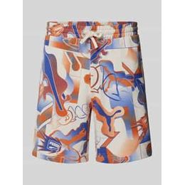 Puma Regular Fit Sweatshorts mit Label-Print