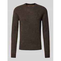 McNeal Strickpullover aus Lammwolle mit Label-Stitching