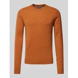 McNeal Strickpullover aus Lammwolle mit Label-Stitching