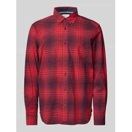 s.Oliver RED LABEL Regular Fit Freizeithemd aus Baumwollstretch mit Button-Down-Kragen