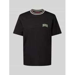 Hugo T-Shirt mit Label-Stitching