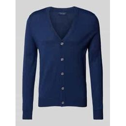 Christian Berg Slim Fit Cardigan aus Woll-Mix mit V-Ausschnitt