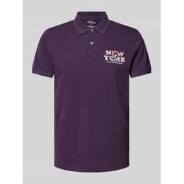 s.Oliver RED LABEL Regular Fit Poloshirt aus Baumwollpiqué mit Peanuts®-Motiv