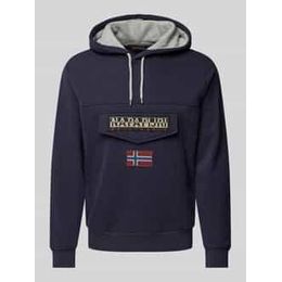 Napapijri Hoodie mit Label-Patch Modell 'BURGEE'