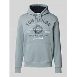 Tom Tailor Regular Fit Hoodie aus Baumwoll-Mix mit Logo Print