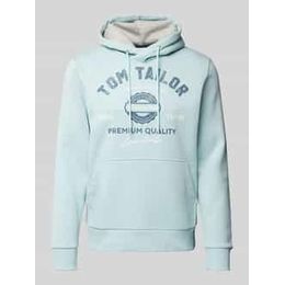 Tom Tailor Regular Fit Hoodie aus Baumwoll-Mix mit Logo Print