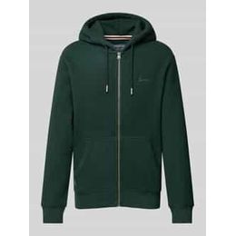 Superdry Sweatjacke mit Label-Stitching