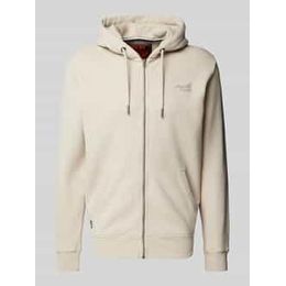 Superdry Sweatjacke mit Label-Stitching