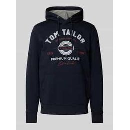 Tom Tailor Regular Fit Hoodie aus Baumwoll-Mix mit Logo Print