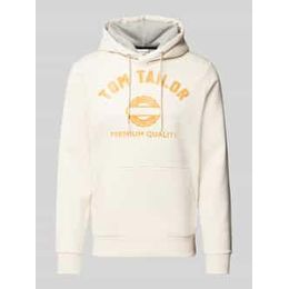 Tom Tailor Regular Fit Hoodie aus Baumwoll-Mix mit Logo Print