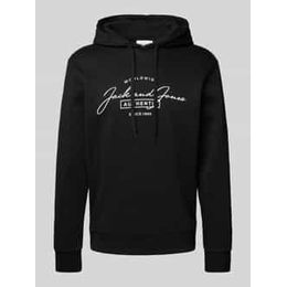 Jack & Jones Hoodie mit Label-Print Modell 'FERRIS'