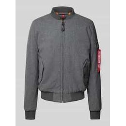 Alpha Industries Sweatjacke mit Label-Detail