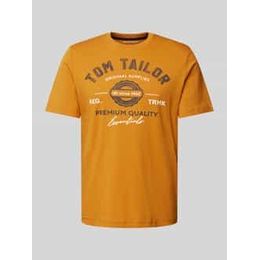 Tom Tailor Regular Fit T-Shirt mit 1/2-Arm aus reiner Baumwolle