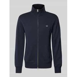 Gant Regular Fit Sweatjacke mit Label-Stitching Modell 'SGIELD'