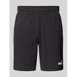 Puma Regular Fit Sweatshorts mit Label-Print