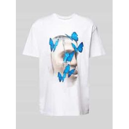 Mister Tee T-Shirt mit Motiv-Print Modell 'LE PAPILLON'