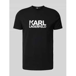 K by KARL LAGERFELD T-Shirt mit Label-Print