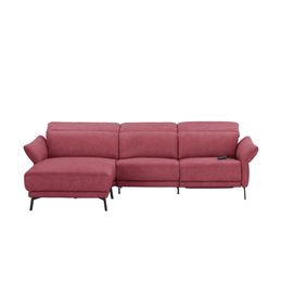 Wohnwert Ecksofa Leder Bellana ¦ rot ¦ Maße (cm): B: 291 H: 101 T: 17