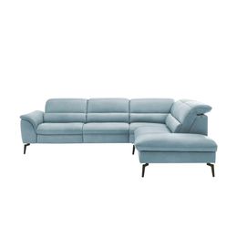 Hukla Ecksofa Luisa ¦ blau ¦ Maße (cm): B: 298 H: 106 T: 258