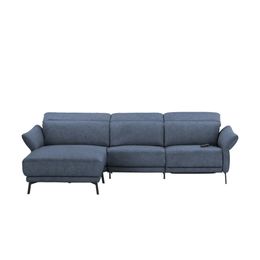 Wohnwert Ecksofa Leder Bellana ¦ blau ¦ Maße (cm): B: 291 H: 101 T: 1