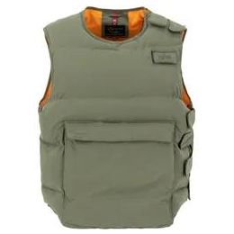 Blouson Alpha Industries "Alpha Industries Men - Vests Protector Puffer Vest" Gr. L, grün (sage, grün) Herren Jacken