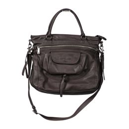 Lancaster Damen Handtasche, grau, Gr.