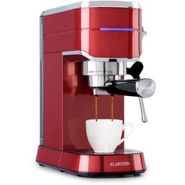 Klarstein - Futura Espressomaschine, Siebträgermaschine mit 1450 Watt, 20 bar, Barista-Qualität, Zweifach Ausguss, Fließstopp, Siebträger