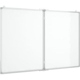 vidaXL - Magnetisches Whiteboard Klappbar 120x80x1,7 cm Aluminium