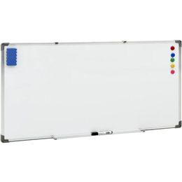 vidaXL - Magnetisches Whiteboard Weiß 110x60 cm Stahl