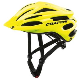 Mountainbikehelm Cratoni "MTB-Fahrradhelm Pacer" Gr. 59, gelb (neongelb matt), Helme, 59/62 Kopfumfang: 59cm - 62cm