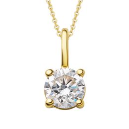 Ketten-Anhänger ONE ELEMENT "0.15 ct Diamant Brillant Anhänger aus 585 Gelbgold" Schmuckanhänger Gr. 0.15 ct mit Diamant, Gelbgold 585-Diamanten, goldfarben (gold) Damen Gold Schmuck