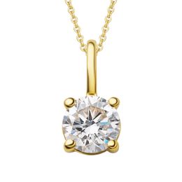 Ketten-Anhänger Vivance "0.15 ct Diamant Brillant Anhänger aus 585 Gelbgold" Schmuckanhänger Gr. 0.15 ct mit Diamant, Gelbgold 585-Diamanten, goldfarben (gold) Damen Gold Schmuck