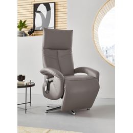 Sit & More TV-Sessel SIT & MORE "Tycoon mit Kopfteilverstellung und 360 Drehfunktion", braun (schlamm), B:74cm H:112cm T:82cm, Sessel, wahlweise manuell oder elektrischer Funktion, auch mit Akku (kabellos), Topseller