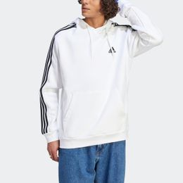 Kapuzensweatshirt adidas Sportswear "M 3S FL HD" Gr. L, weiß (white) Herren Sweatshirts