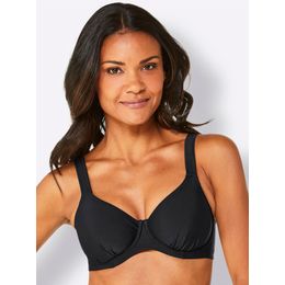 Bügel-Bikini-Top feel good Gr. 46, Cup D, schwarz Damen Bikini-Oberteile