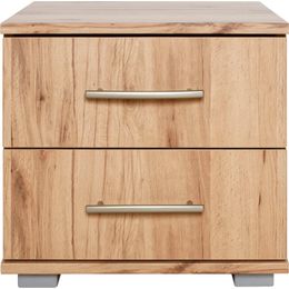 Nachtkonsole Priess "Husum in premium Qualität Schlafzimmer Schrank" Sideboards Gr. B/H/T: 41cm x 37cm x 38cm, beige (astkernbuchefarben) mit 2 Schubkästen Nachtschrank Beistellschrank Nachtschränkchen