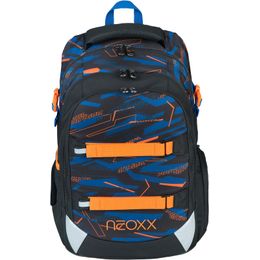 Schulrucksack neoxx "Active Pro, Streetlight" Gr. B/H/T: 31cm x 45,5cm x 24cm, schwarz (streetlight) Kinder Rucksäcke