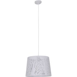 Näve Pendelleuchte NÄVE "White Wood" Lampen Gr. Ø 35,00cm H: 110,00cm, weiß Schirm mit Astdekor 1xE27 Höhe 110cm mx. 60W