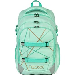 Schulrucksack neoxx "Active Pro, Mint To Be" Gr. B/H/T: 31cm x 45,5cm x 24cm, grün (mint to be) Kinder Rucksäcke