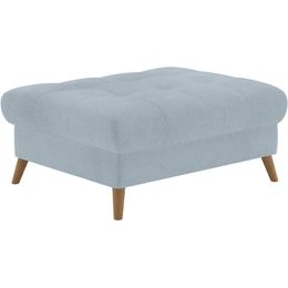 Hockerbank Home Affaire "Blackburn II" Hocker Gr. B/H/T: 102cm x 46cm x 82cm, Soft clean, blau (novaclean avanti 14 grau) Passend zu der Garnitur, wahlweise mit Kaltschaum