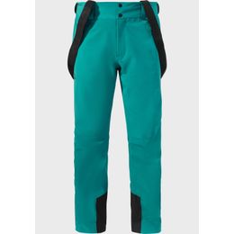 Schöffel Latzhose SCHÖFFEL "FN Ski Pants Pontresina" Gr. 50, Normalgrößen, grün (6895, grün), Herren, Oberstoff : Aussenseite: 85% Nylon 15% Elasthan (Membran: Polyurethan) Futter : 84% Nylon 16% Elasthan, Hosen