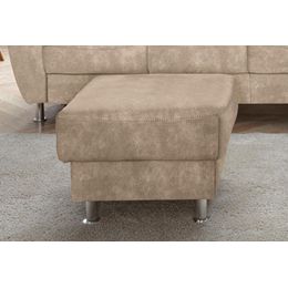 Sit & More Hocker SIT & MORE "Salsa" Gr. B/H/T: 61cm x 45cm x 61cm, Microfaser, mit Stauraum, beige