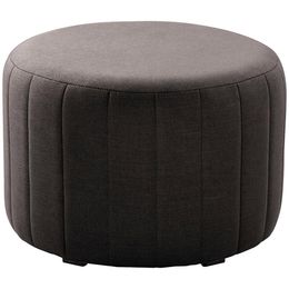 Pouf Fink "Helen", braun, B:60cm H:43cm T:60cm, Poufs, mit seitlichen Nähten