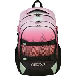 Schulrucksack neoxx "Active Pro, Sweet like Sunset" Gr. B/H/T: 31cm x 45,5cm x 24cm, rosa (sweet like sunset), Kinder, Polyester, Rucksäcke