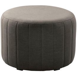 Pouf Fink "Helen", grau (stone), B:60cm H:43cm T:60cm, Poufs, mit seitlichen Nähten