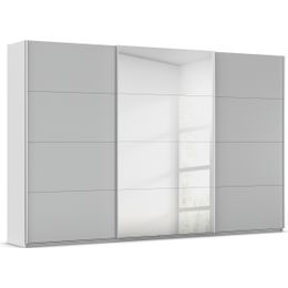 Schwebetürenschrank Rauch "Kleiderschrank Schrank Garderobe AGORDO mit Dekor- oder Hochglanzfront" Schränke Gr. B/H/T: 360 cm x 229 cm x 62 cm, 3 St., grau (seidengrau) durchdachte Innenausstattung, in 4 Breiten und 2 Höhen MADE IN GERMANY