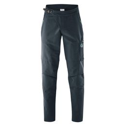 Radhose Gonso "PISCADU" Gr. 6XL, Normalgrößen, grau (anthrazit), Herren, 93% Polyamid, 7% Elastan, Hosen, Herren Bike-Hose, lange MTB Fahrradhose, Bund regulierbar, mit Taschen