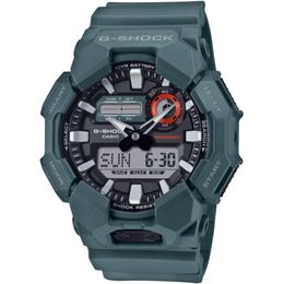 Chronograph Casio G-SHOCK Armbanduhren graublau Herren Quarzuhr, Armbanduhr, Herrenuhr, digital,Resinband,20 bar Wasserdichte